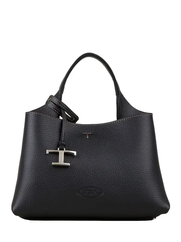 TOD'S Micro Leather Tote - Black