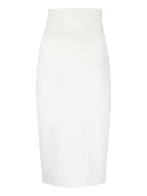 Victoria Beckham Vb Body Midi Pencil Skirt - White