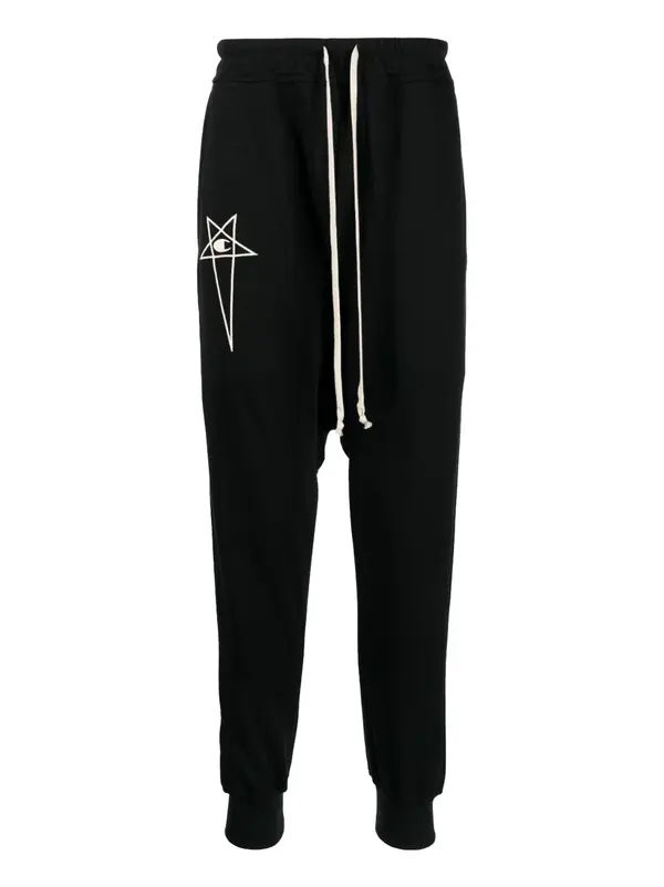 Rick Owens Prisoner Drop-crotch Track Pants - Black