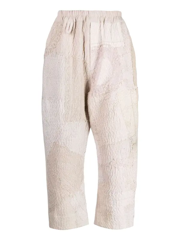 By Walid Gerald Cropped Pants - Neutrals