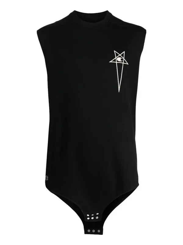 Rick Owens Logo-embroidered Tank Top - Black