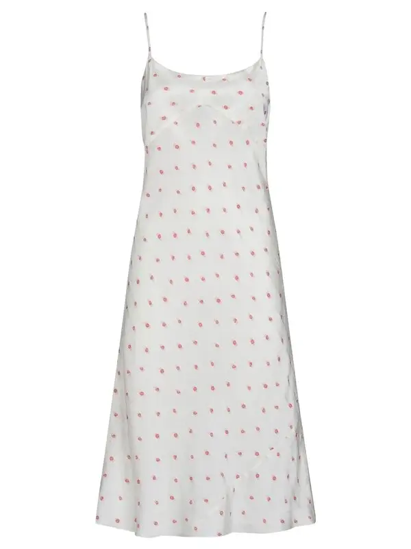 Marni Rose-jacquard Slip Dress - White