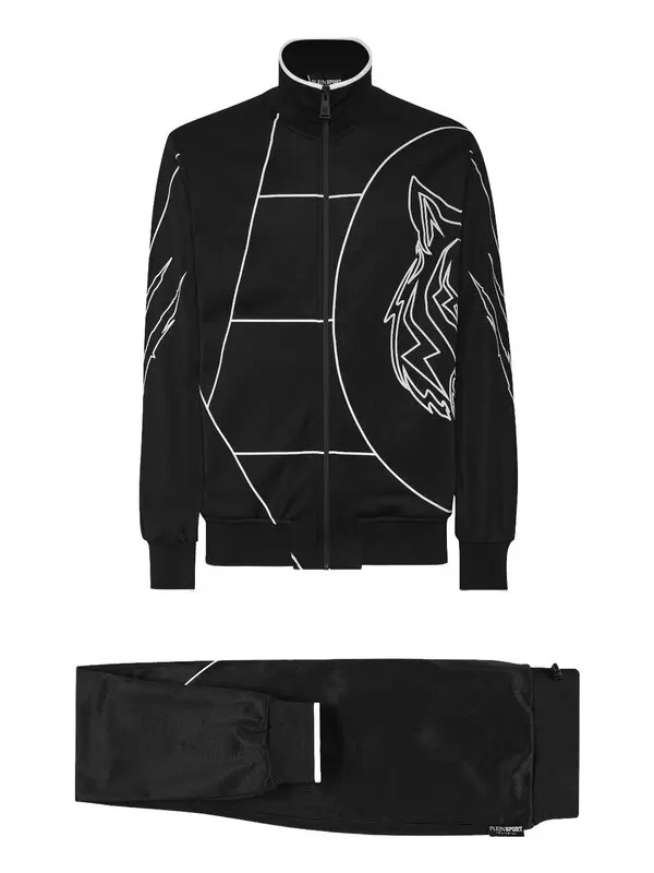 PLEIN SPORT Graphic-print Track Jacket - Black