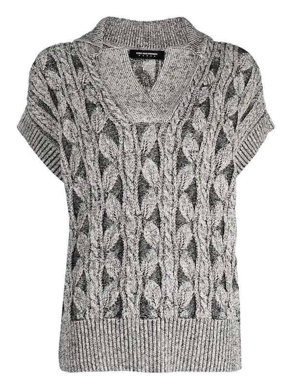 KIKO KOSTADINOV Chunky Knit Top - Silver