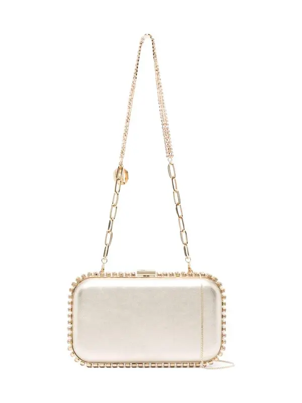 Rosantica Clio Crystal-embellished Clutch - Gold