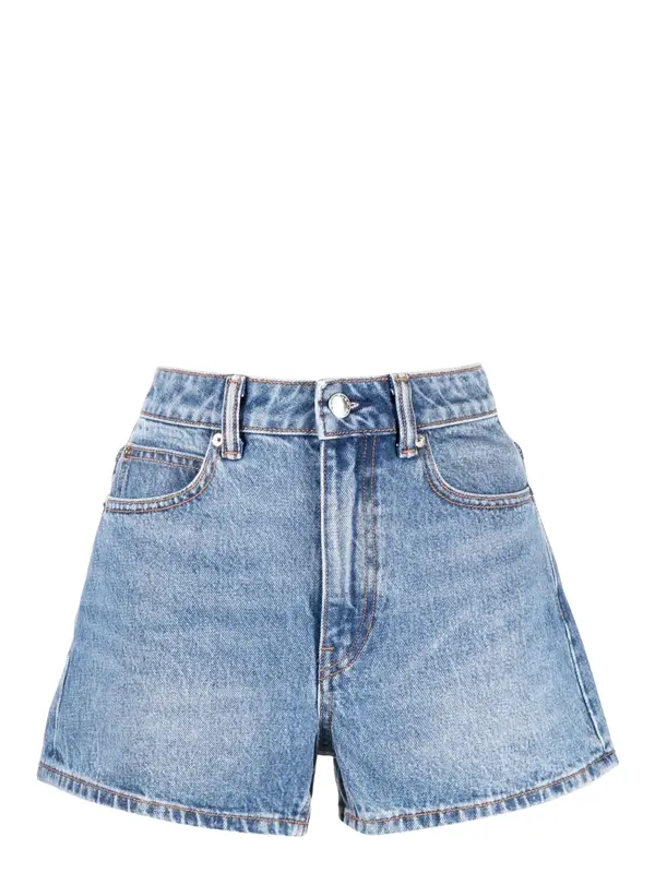 Alexander Wang Shorty High-rise Denim Shorts - Blue