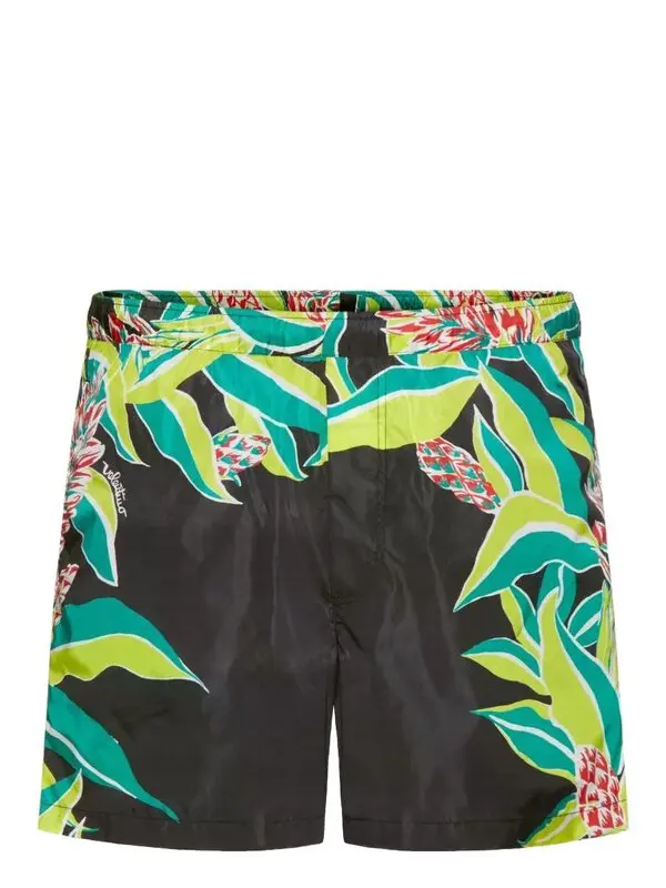 Valentino Garavani Volcano Print Swim Shorts - Black