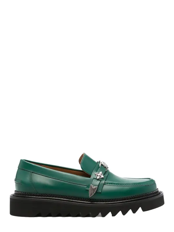 TOGA VIRILIS Chunky Leather Loafers - Green