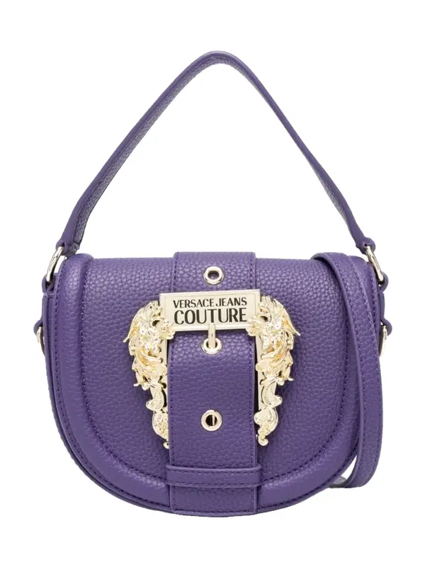 Versace Baroque Buckle Tote Bag - Purple