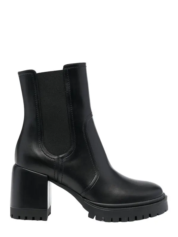Casadei Nancy 75mm Leather Boots - Black