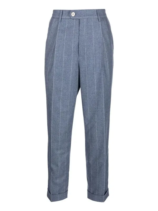 Brunello Cucinelli Pleated Tailored Trousers - Blue