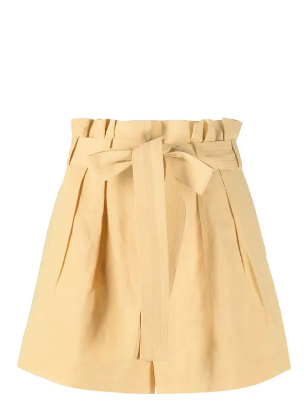 Ulla Johnson Belted-waist Shorts - Neutrals