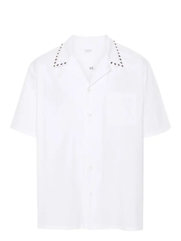 Valentino Garavani Rockstud-embellished Bowling Shirt - White