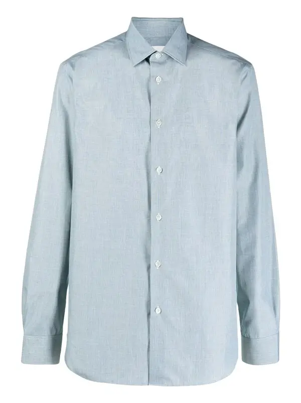 Paul Smith Long-sleeved Cotton Shirt - Green