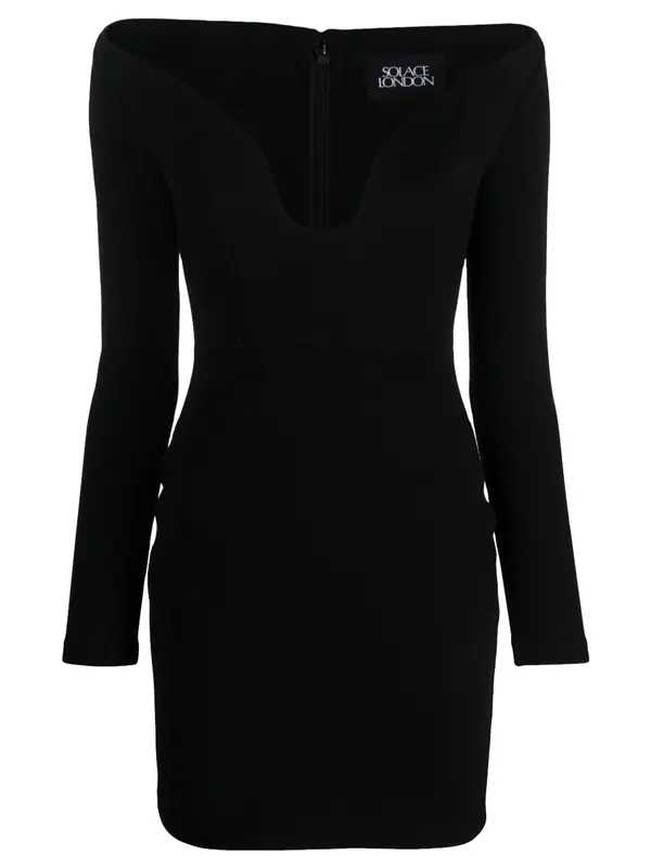 Solace London Uma Mini Dress - Black