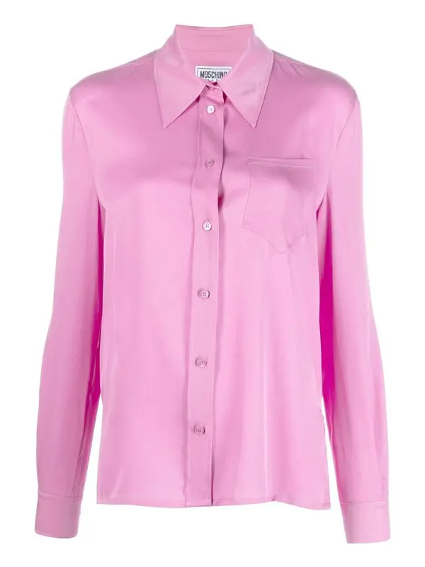 Moschino Pointed-collar Shirt - Pink