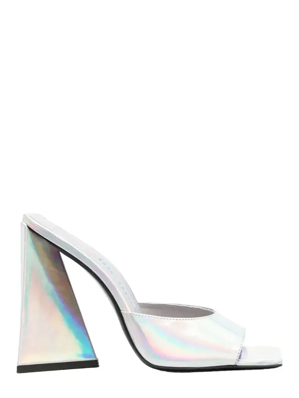 Attico 115mm Devon Holographic Sandals - Silver