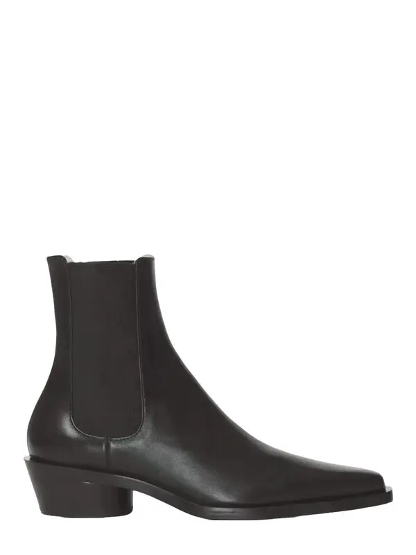 Proenza Schouler Bronco Leather Chelsea Boots - Black