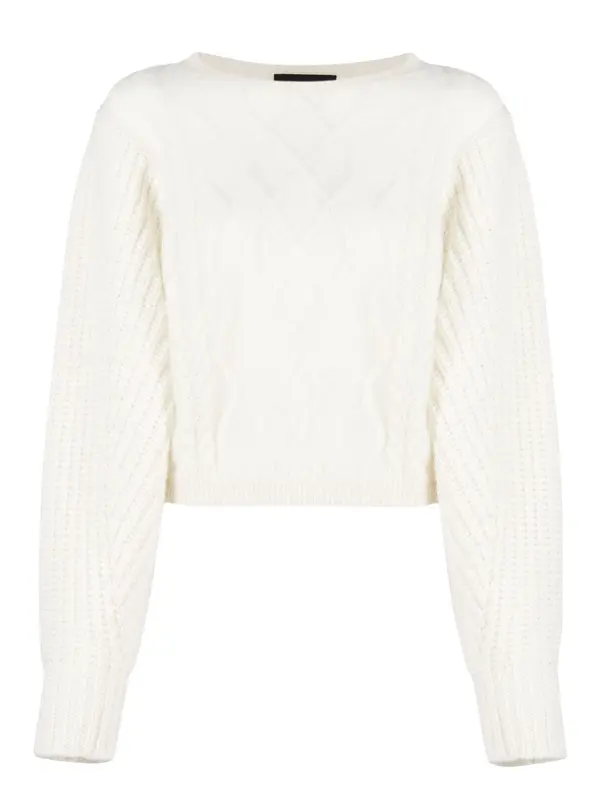 Fabiana Filippi Cable-knit Jumper - White