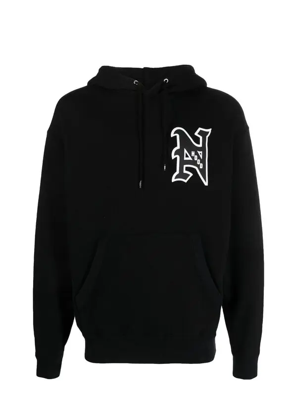 NEIGHBORHOOD College Logo-print Hoodie - Black