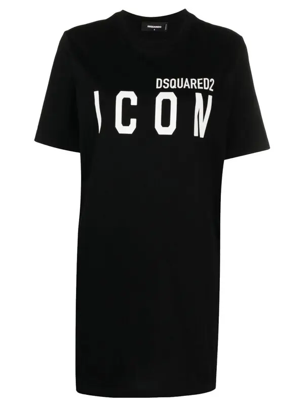 Dsquared2 Logo-print T-shirt Dress - Black
