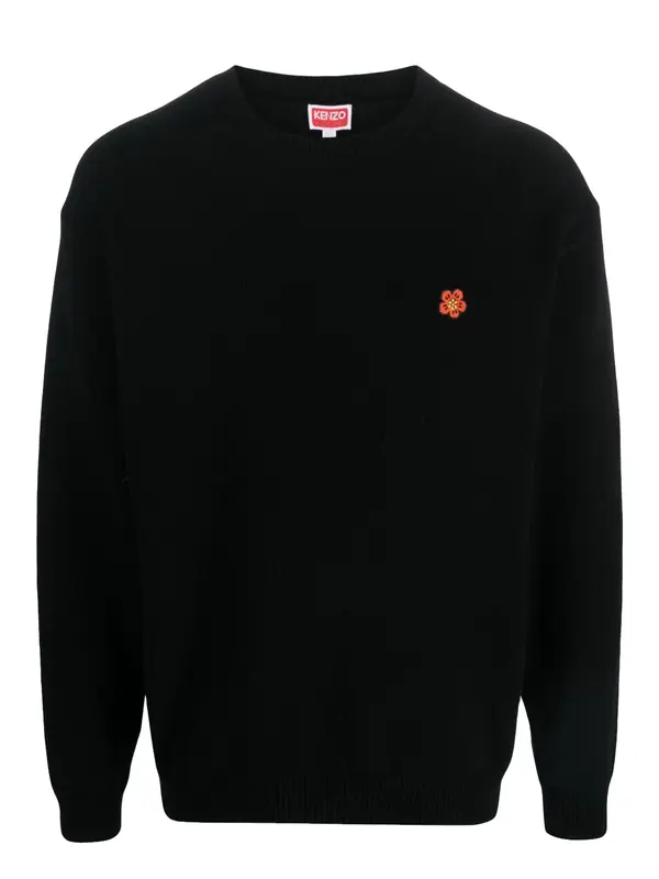 Kenzo Boke Flower Wool Jumper - Black