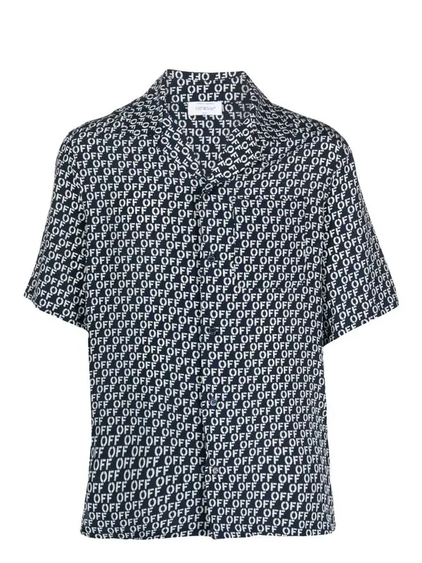 Off-White Logo-print Short-sleeve Shirt - Black