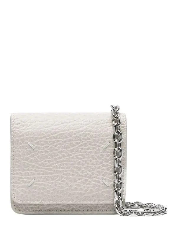 MAISON MARGIELA Four Stitches Leather Chain Wallet - Grey