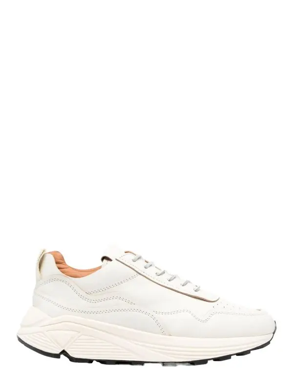 BUTTERO® Vinci Low-top Leather Sneakers - White