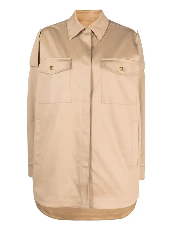 Valentino Garavani Rockstud High-low Jacket - Neutrals
