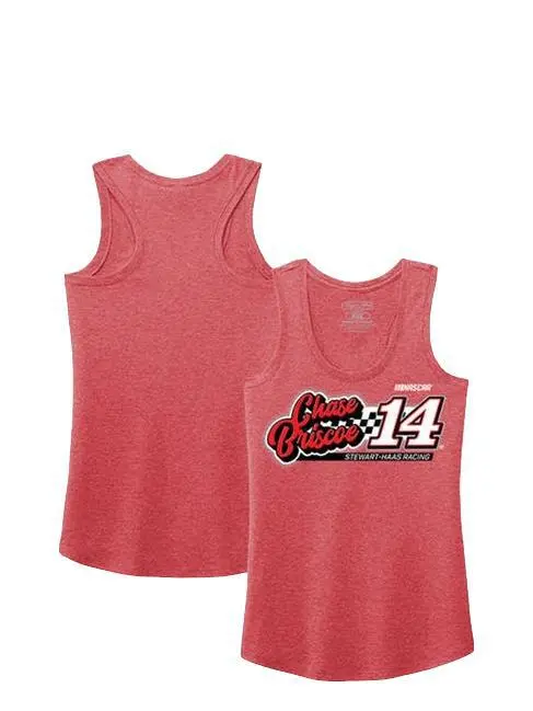 STEWART-HAAS RACING Chase Briscoe #14 Finish Line Racerback Tank Top - Heather Red