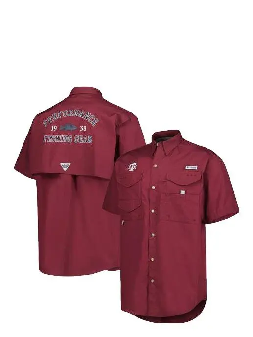 Columbia Texas A&m Aggies Bonehead Button-up Shirt - Maroon