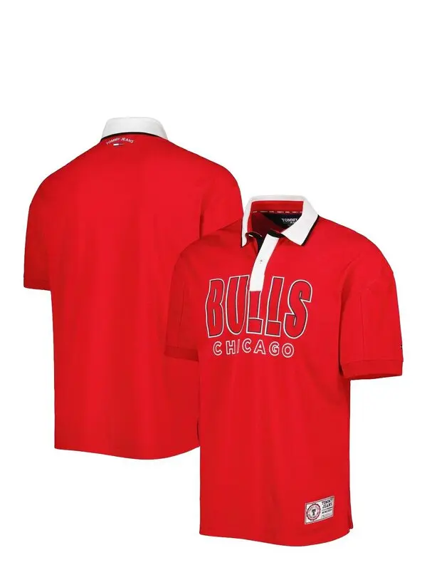 Tommy Hilfiger Chicago Bulls Stanley Pique Polo - Red