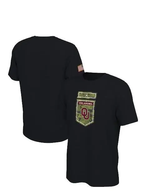 JORDAN BRAND Oklahoma Sooners Veterans Camo T-shirt - Black