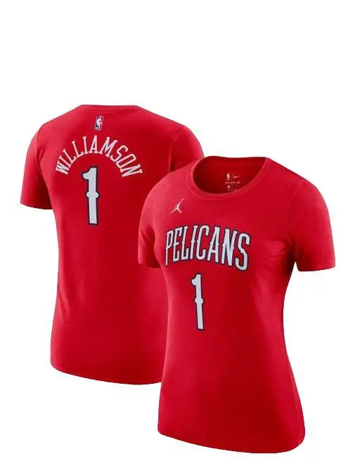 JORDAN BRAND Zion Williamson New Orleans Pelicans Statement Edition T-shirt - Red