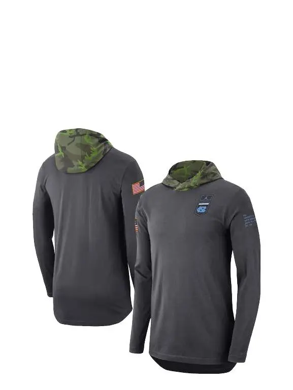 JORDAN BRAND North Carolina Tar Heels Military Hoodie T-shirt - Anthracite