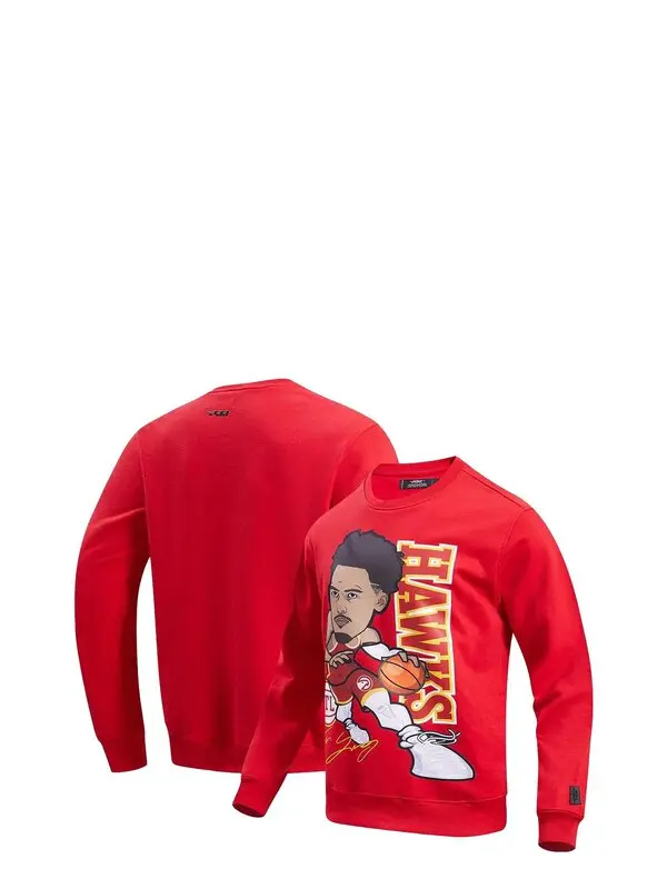 PRO STANDARD Trae Young Atlanta Hawks Avatar Pullover Sweatshirt - Red