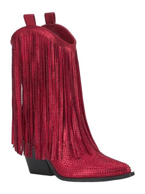 Jessica Simpson Paredisa Fringe Western Boots - Red Muse04