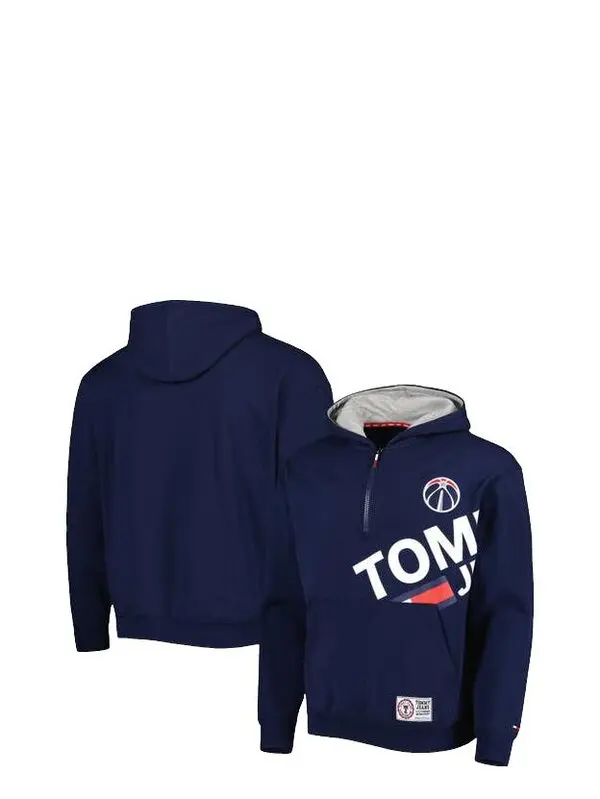 Tommy Hilfiger Washington Wizards Bernard Half-zip Hoodie - Navy