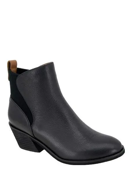 Gentle Souls By Kenneth Cole Clint Western Bootie - Black Leather