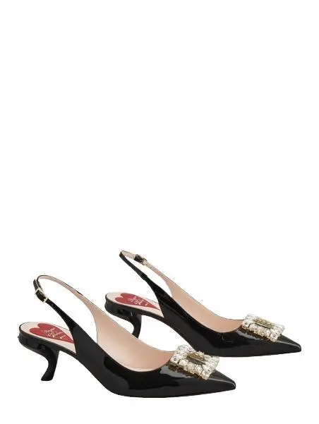 ROGER VIVIER Virgule Slingback Pumps - Nero