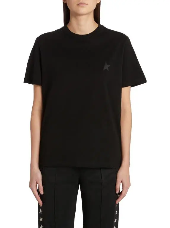 GOLDEN GOOSE Star Cotton T-shirt - Black