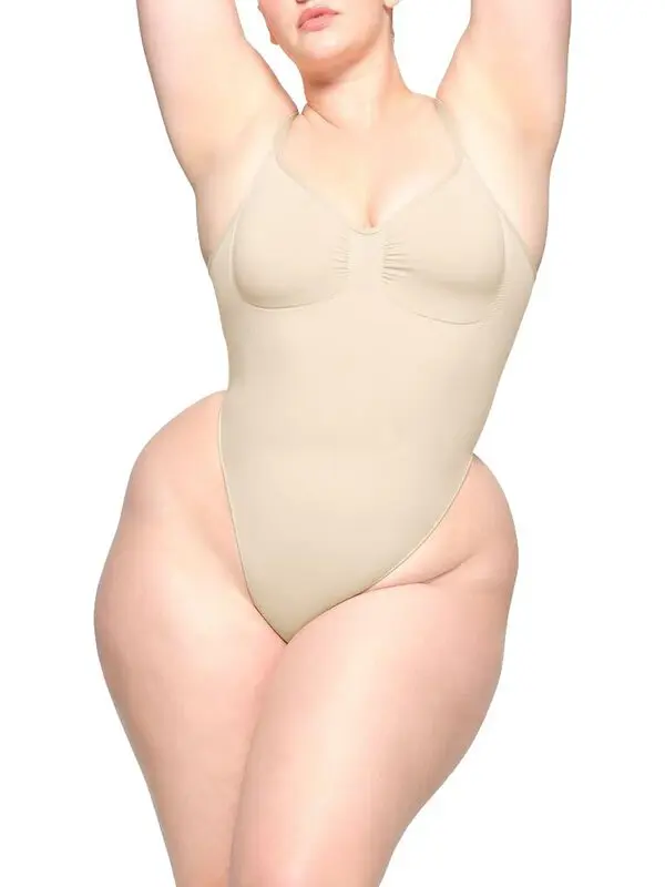 SKIMS Seamless Sculpt Low Back Thong Bodysuit - Sand