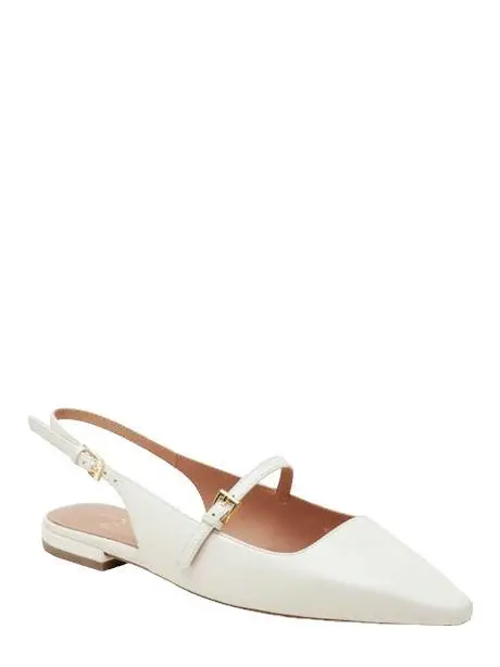 Linea Paolo Celeste Slingback Flats - Ivory