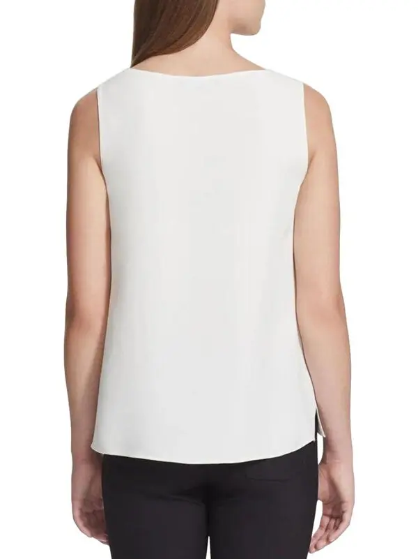 Lafayette 148 New York Finnley Scoop Neck Tank - Cloud