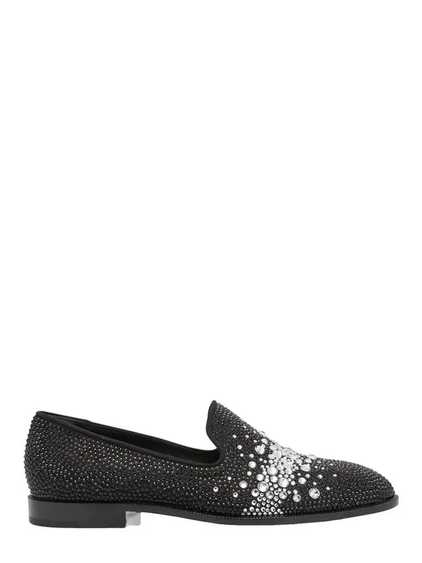 GIUSEPPE ZANOTTI Flavio Swarovski Crystal Loafers - Nero