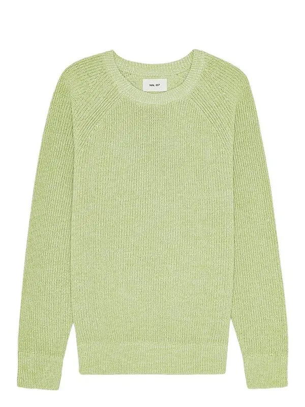 Nn07 Jacobo 6470 Cotton Regular Fit Crewneck Sweater - Spring Fern