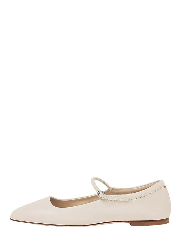 AeydĒ Uma Square Toe Mary Jane Flats - Creamy