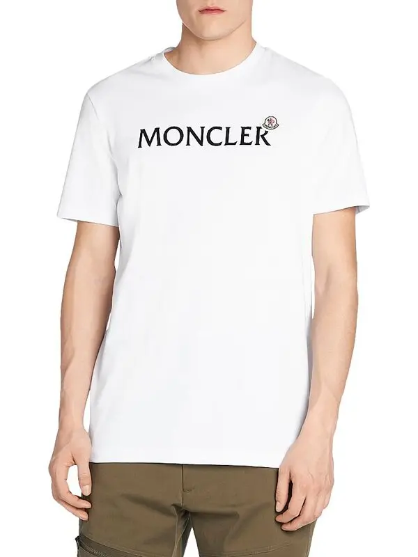 Moncler Short Sleeve Logo Tee - White