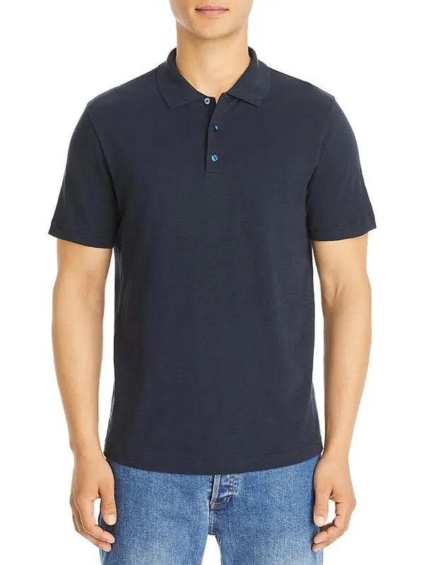 Theory Bron Polo In Cosmos Slub Cotton - Eclipse
